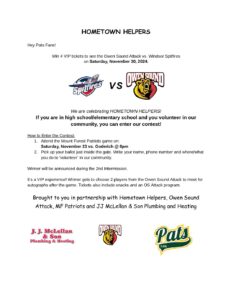 Hey Kids…..Are you a “HOMETOWN HELPER?” | Mount Forest Patriots