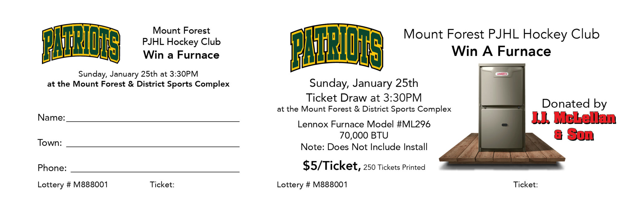 WIN A BRAND NEW FURNACE! Draw Date: Jan. 25 | Mount Forest Patriots